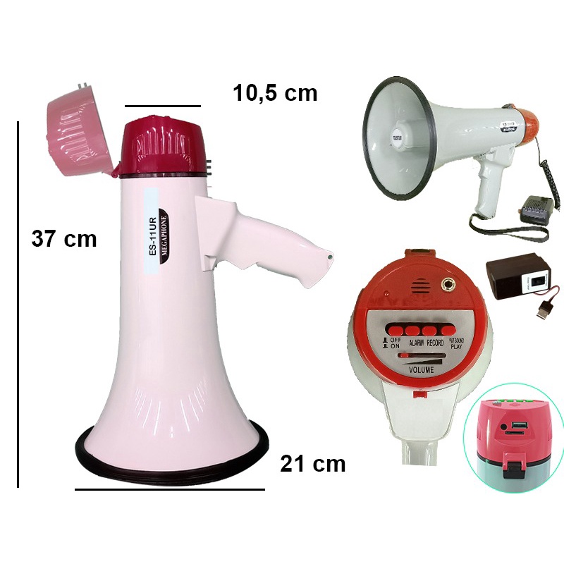 Jual Ealsem - Megaphone ES-11UR Pengeras Suara portabel | Shopee Indonesia