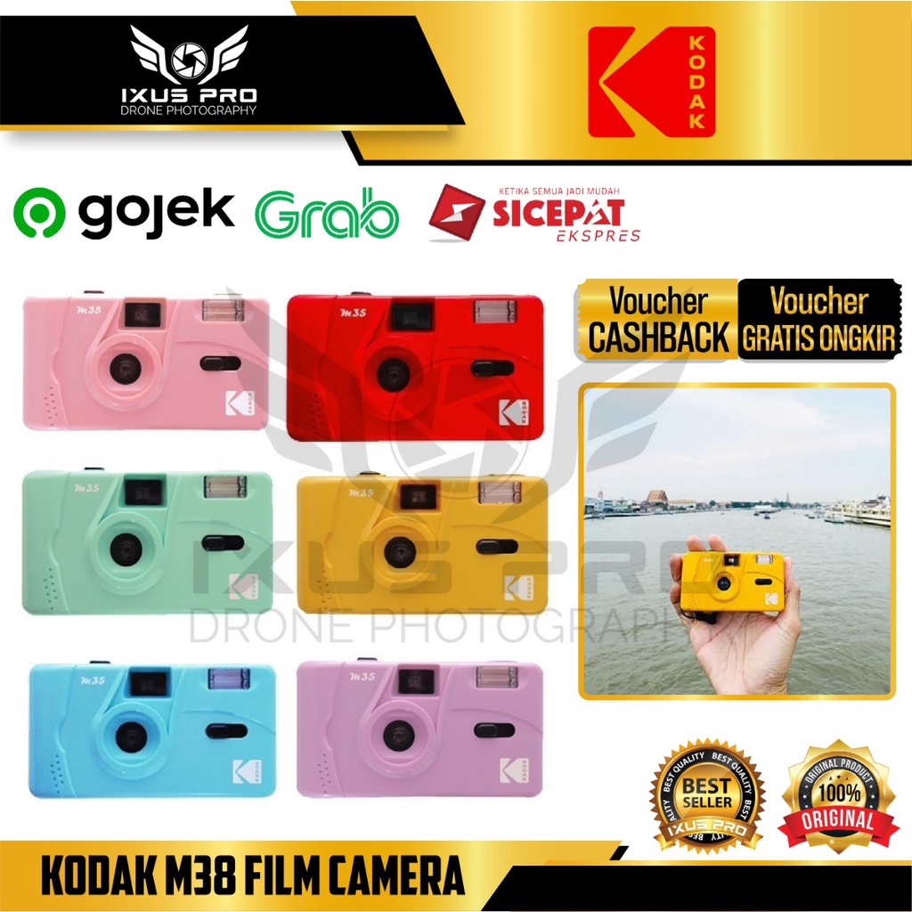 Jual Kodak Film Camera M35 Kamera Analog Point and Shoot Reusable 35mm ...
