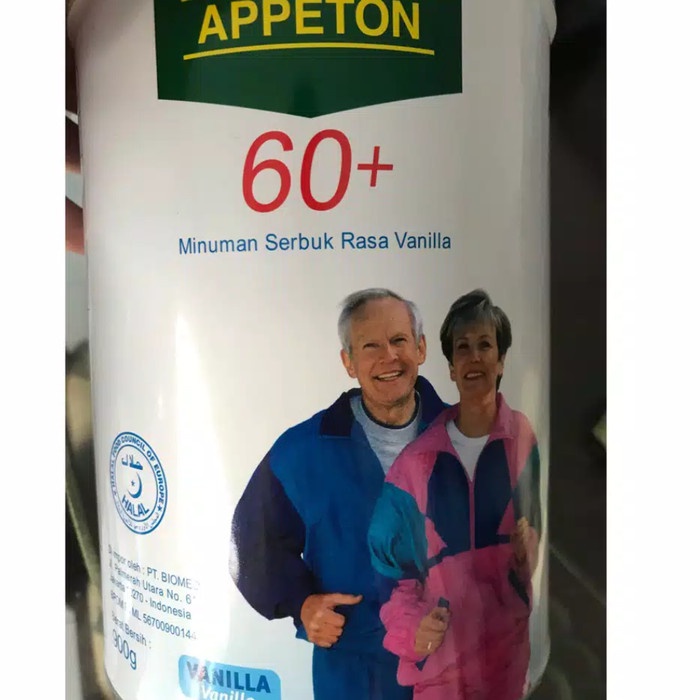 Jual Susu Appeton Weight Gain 60+ isi 900 gram / susu lansia orang tua ...