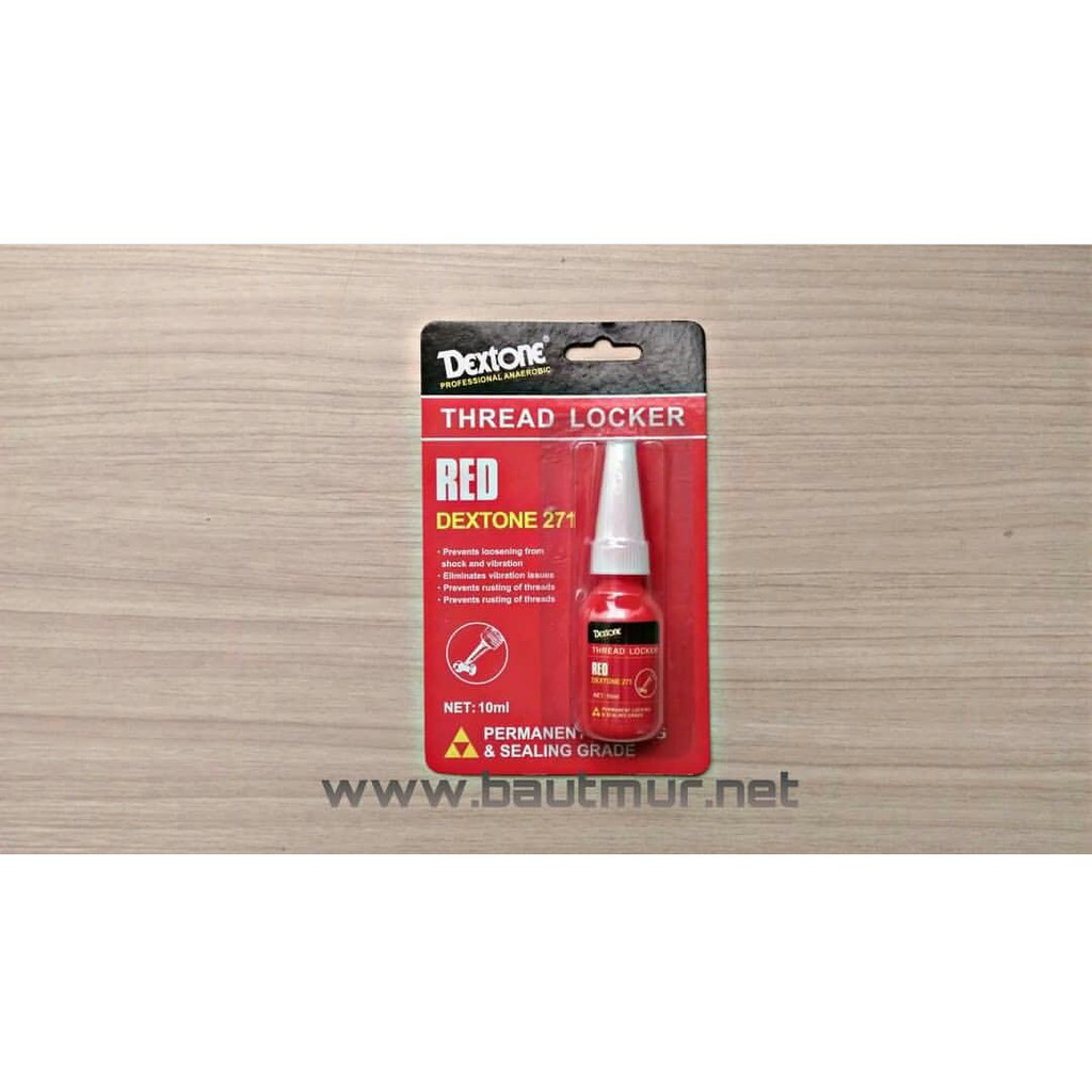 Jual Lem Baut DEXTONE 271 Thread Locker 10 gr RED - Lem Baut Trimpot ...