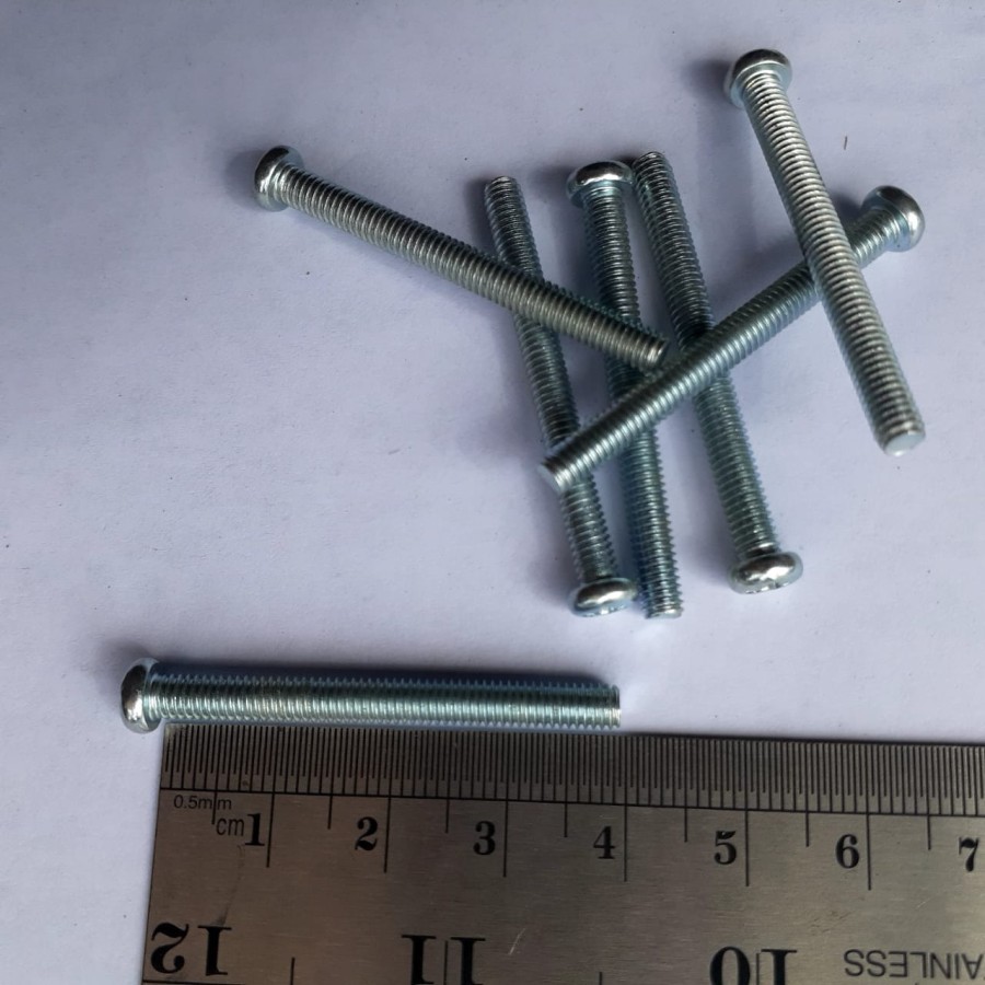 Jual BAUT JP M4 X 40 PAN HEAD SEKRUP M4X40 PANJANG 4CM 4 CM 4X40 4 X 40 MM OBENG PLUS SKRUP ...