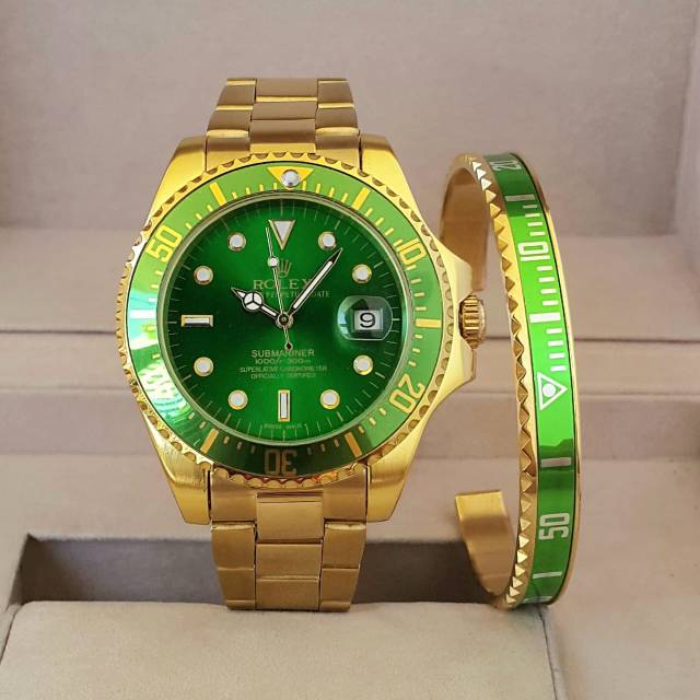 Jual ROLEX SUBMARINER GOLD & COMBI GOLD AUTOMATIC SET GELANG | Shopee ...