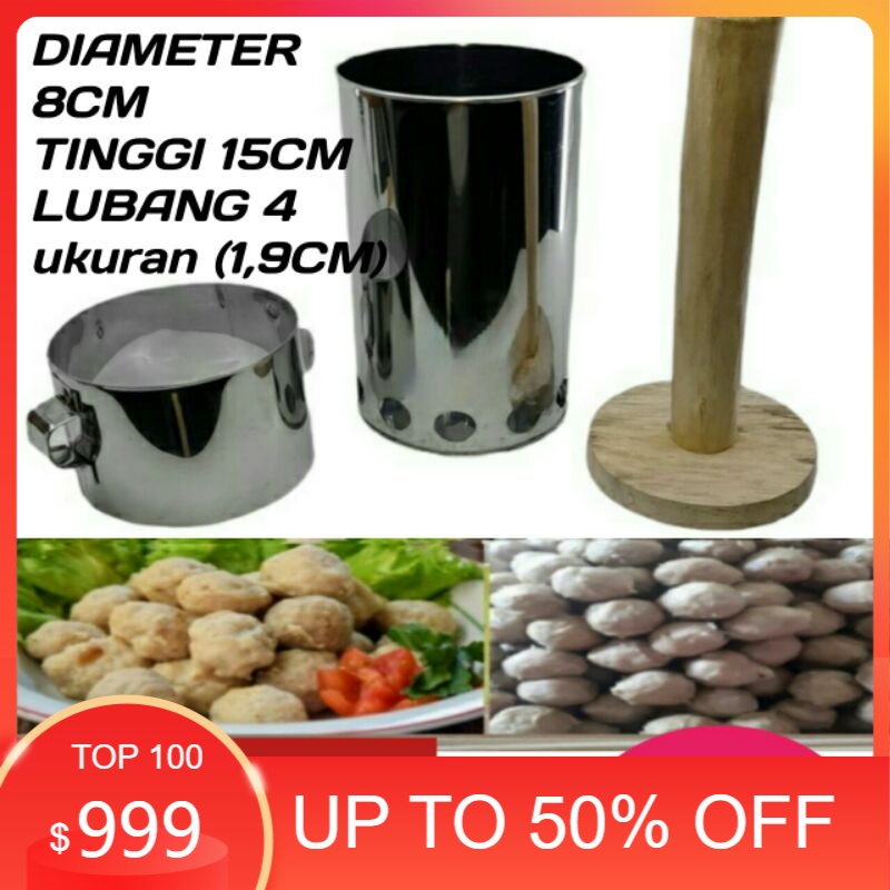 Jual alat cetakan pentol cilok manual 1,9cm/ cetakan bakso lubang 4 ...