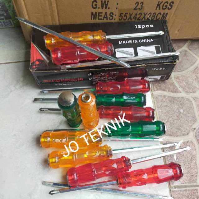 Jual OBENG TEMBUS CHROME 4 INCH / OBENG PUKUL / OBENG TWO WAY / OBENG ...