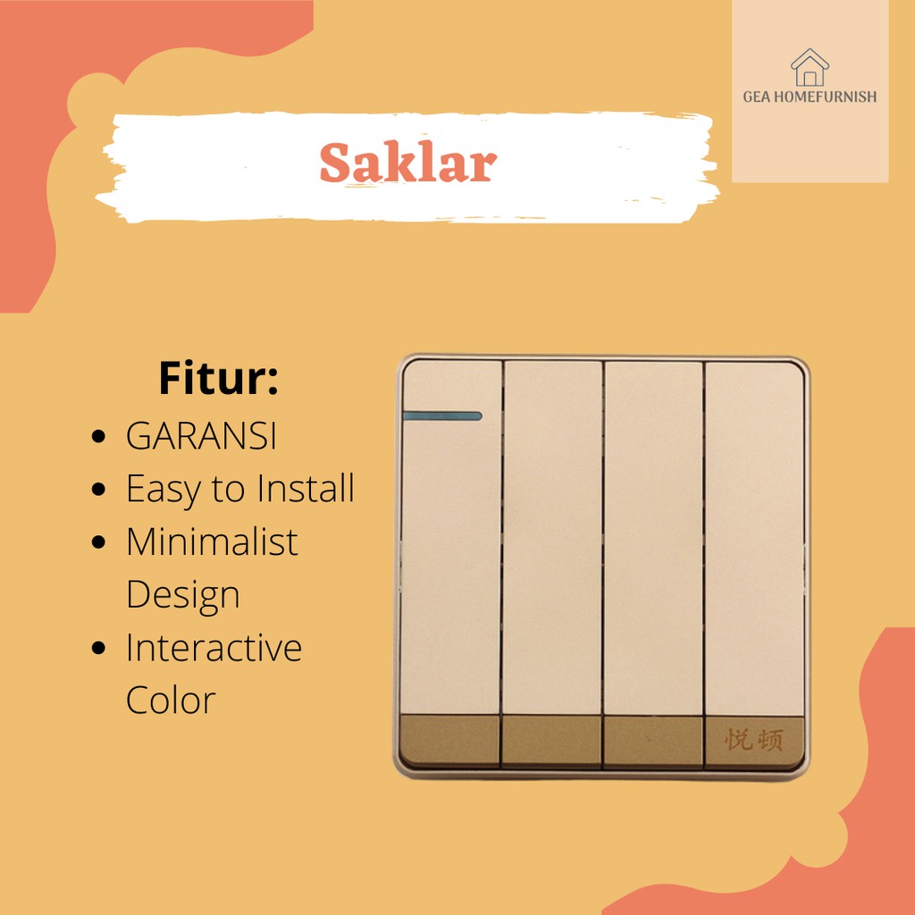 Jual Saklar Lampu 86 Type Minimalist Design | Shopee Indonesia