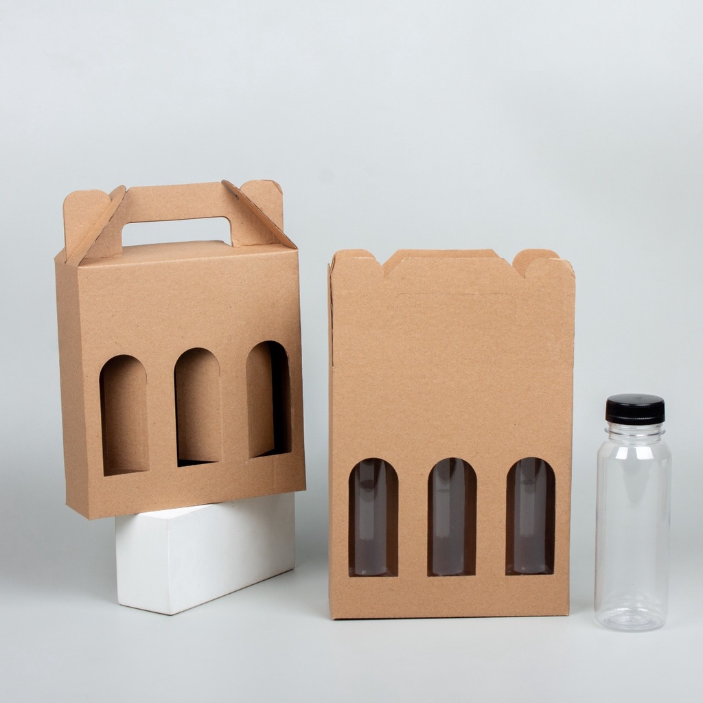 Jual Kardus Jinjing Botol 250ml Isi 3 Box Packaging Dus Botol 250 ml ...