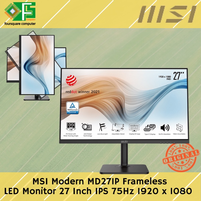 Jual MSI Modern MD271P LED Monitor 27 Inch IPS Flat Panel 75Hz FHD 1920 ...