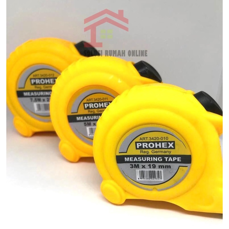 Jual Meteran Prohex Autostop 3m / 5m / 7,5m meter Plastik | Shopee ...