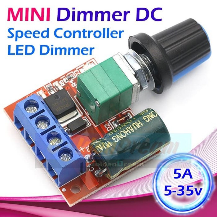 Jual MINI Dimmer DC 5-35v 5A PWM Motor Speed Controller LED Kipas ...