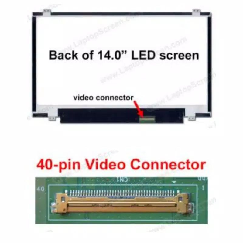 Jual Layar laptop led lcd Asus X401U X450C X453M A46C A46S A450C 40 pin ...