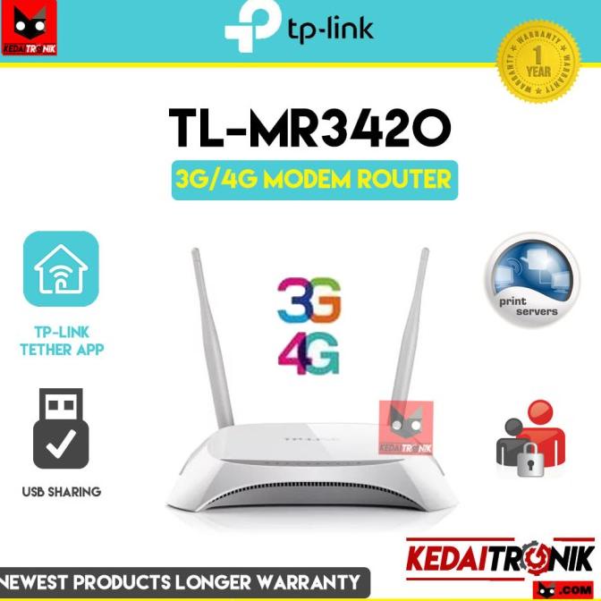 Jual Tp-Link Tl-Mr 3420 Router 4G/3G Usb Modem New Firmware Tplink ...