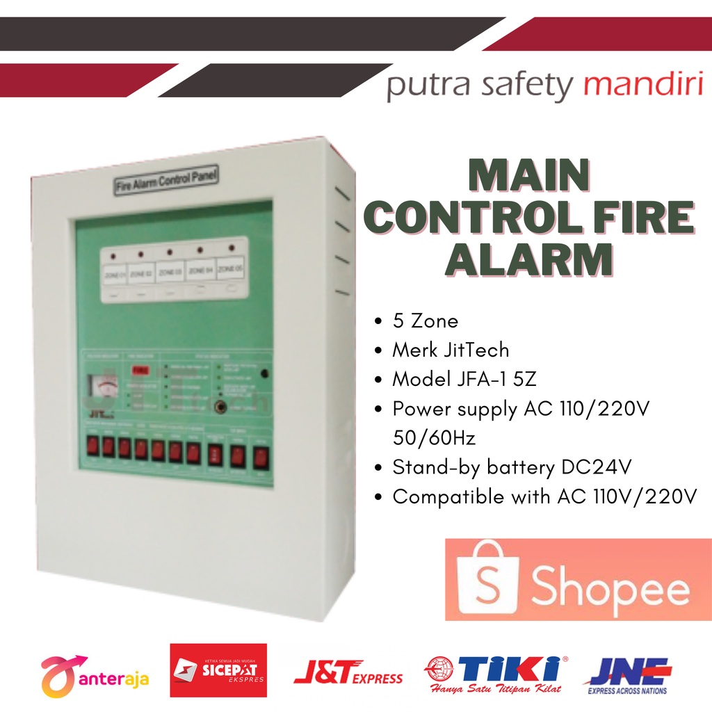 Jual MCFA MAIN CONTROL FIRE ALARM 5 10 20 ZONE FACP KONVENSIONAL INDIKATOR PERINGATAN PEMADAM ...