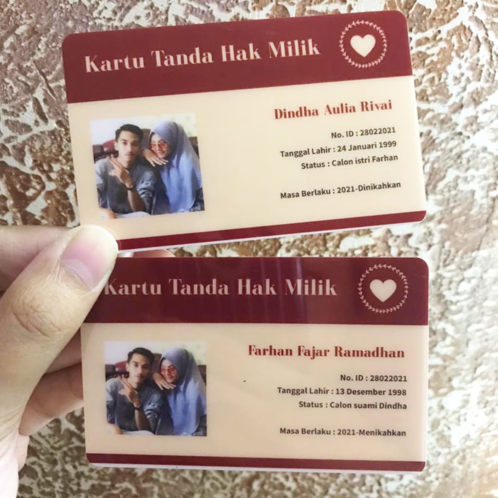 Jual KARTU TANDA KOMITMEN (ID CARD) KADO HADIAH | Shopee Indonesia