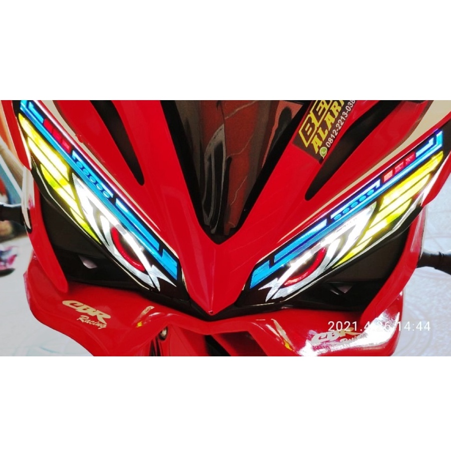 Jual Stiker sticker variasi lampu CBR 150 NEW facelift mata elang ...
