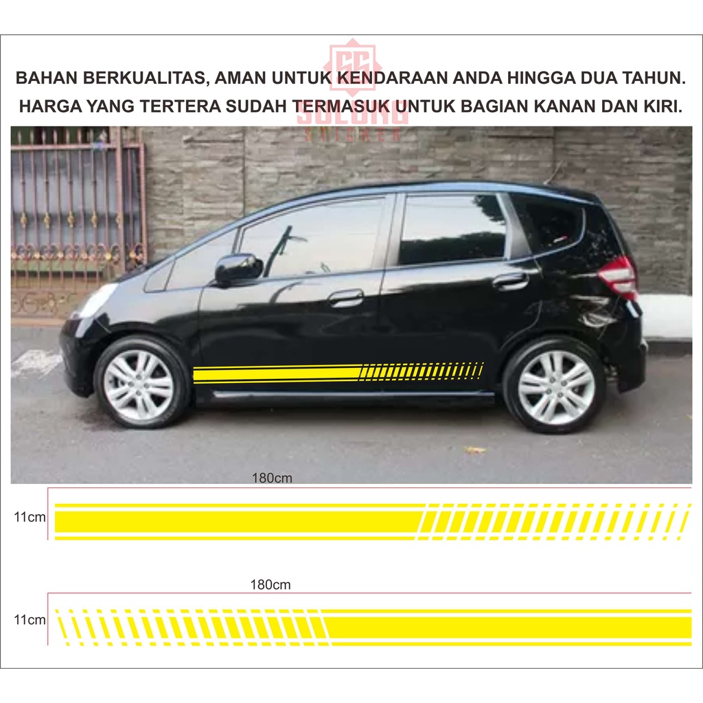 Jual Stiker Mobil Jazz Agya Ayla Brio Simple Keren Variasi Cutting ...