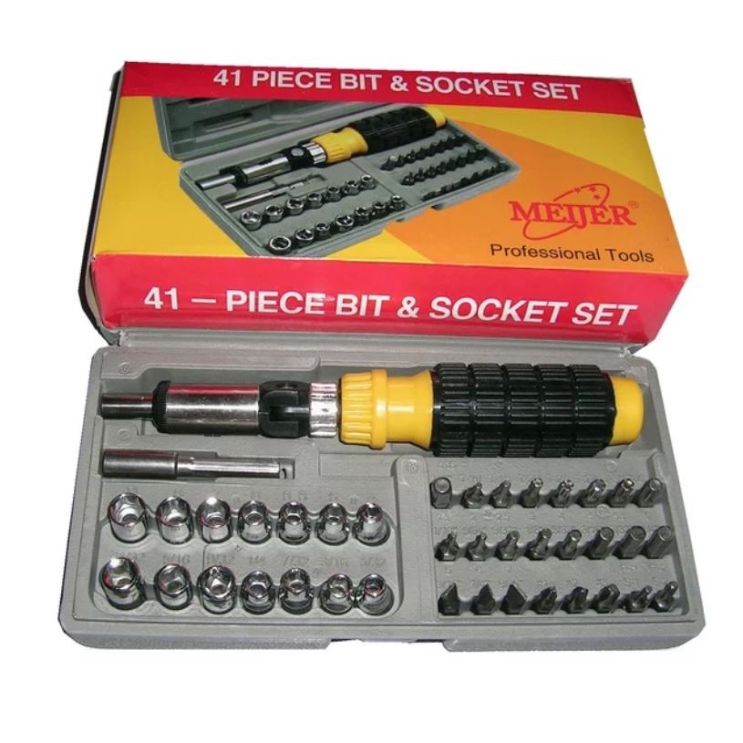 Jual MEIJER 41 Pcs Socket Set Kunci Shock sok Obeng Bit | Shopee Indonesia