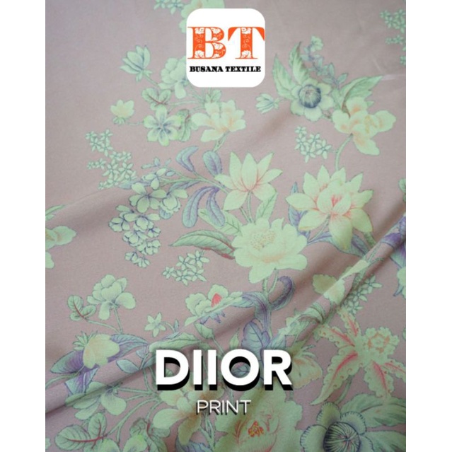 Jual kain DIOR silk print || harga per setengah mtr | Shopee Indonesia