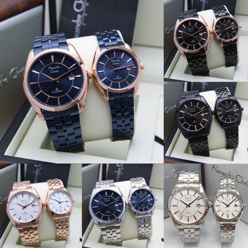 Jual JAM TANGAN COUPLE ALEXANDRE CHRISTIE AC 8578 ORI GARANSI RESMI ...