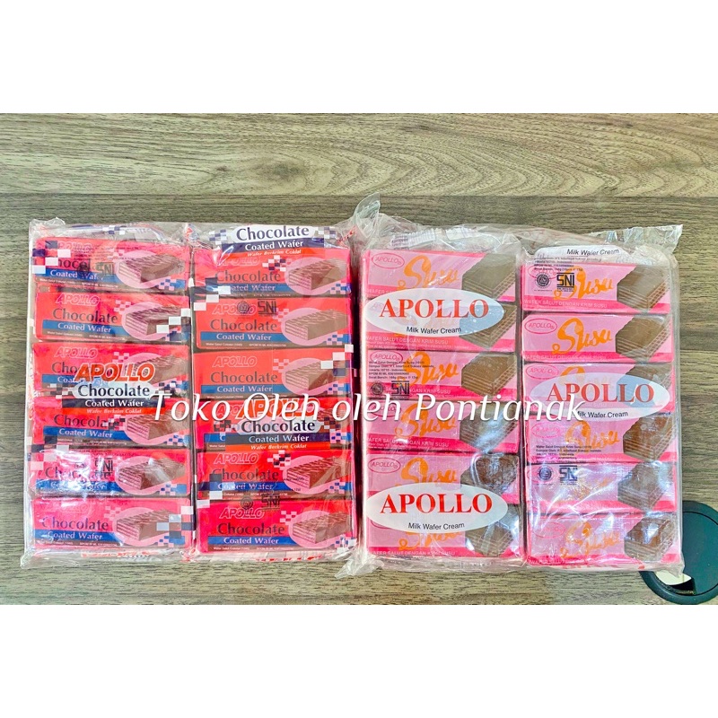 Jual Apollo Apolo LOVIN Wafer Biskuit Susu Krim/ Chocolate Coklat 2 ...