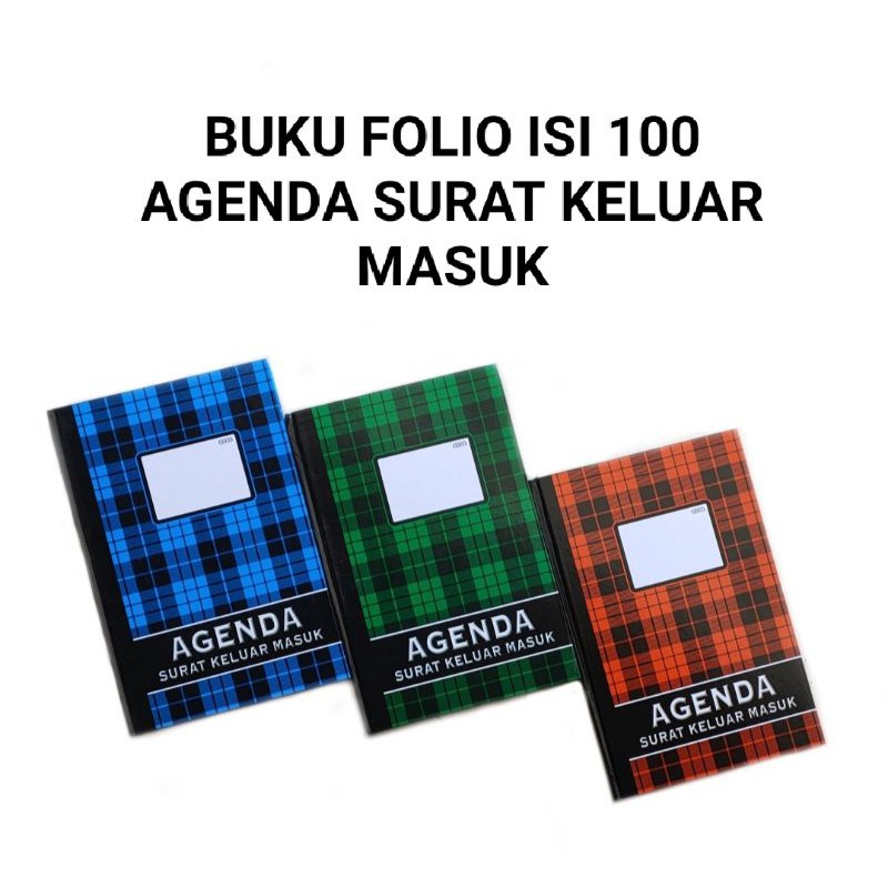 Jual Buku Folio Agenda Surat Keluar Masuk HARD Cover Isi 100 Lembar ...