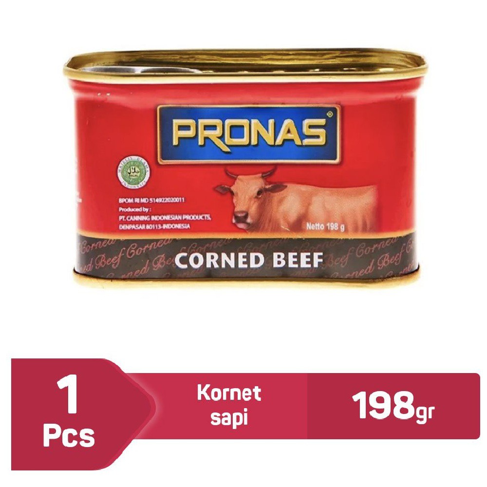 Jual Pronas Kornet Sapi 198 gr - Pronas Corned Beef 198 gr | Shopee ...