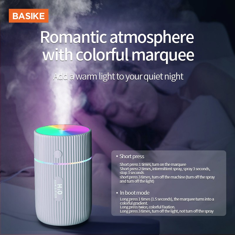 Jual Humidifier BASIKE Pelembab Volume besar Lampu Malam Berwarna-warni ...