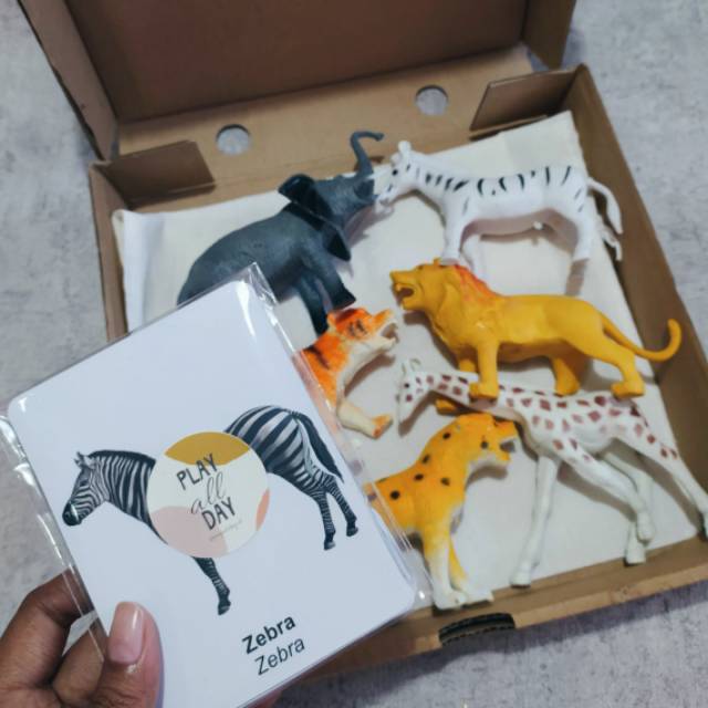 Jual Wild Animal Box Set / Replica & 3 Part Card of Wild Animal ...