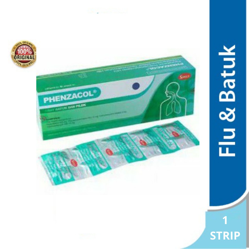 Jual Phenzacol tablet 1strip isi @10 tablet/obat panas/batuk dan pilek ...