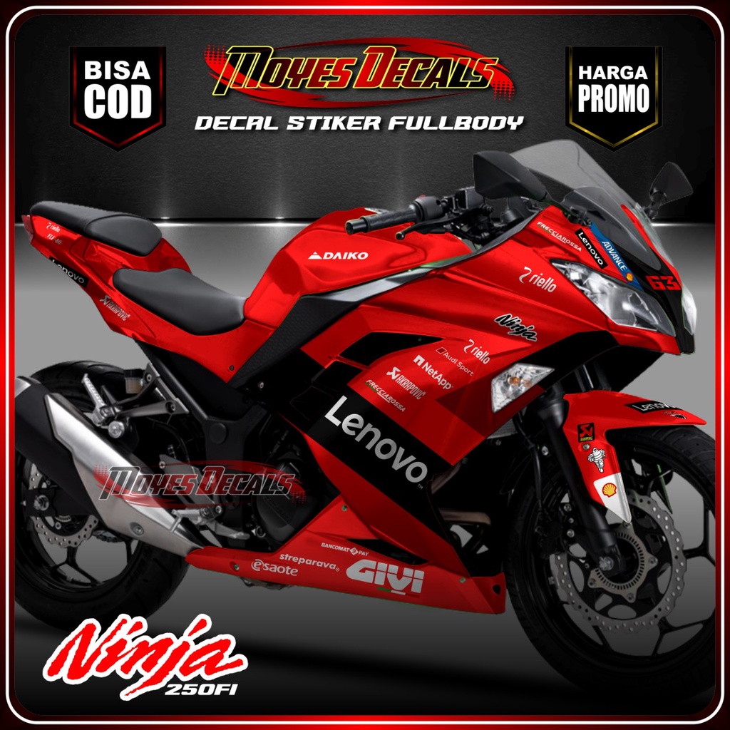 Jual Decal Ninja 250 FI // Decal Kawasaki Ninja RR 250 FI Fullbody ...