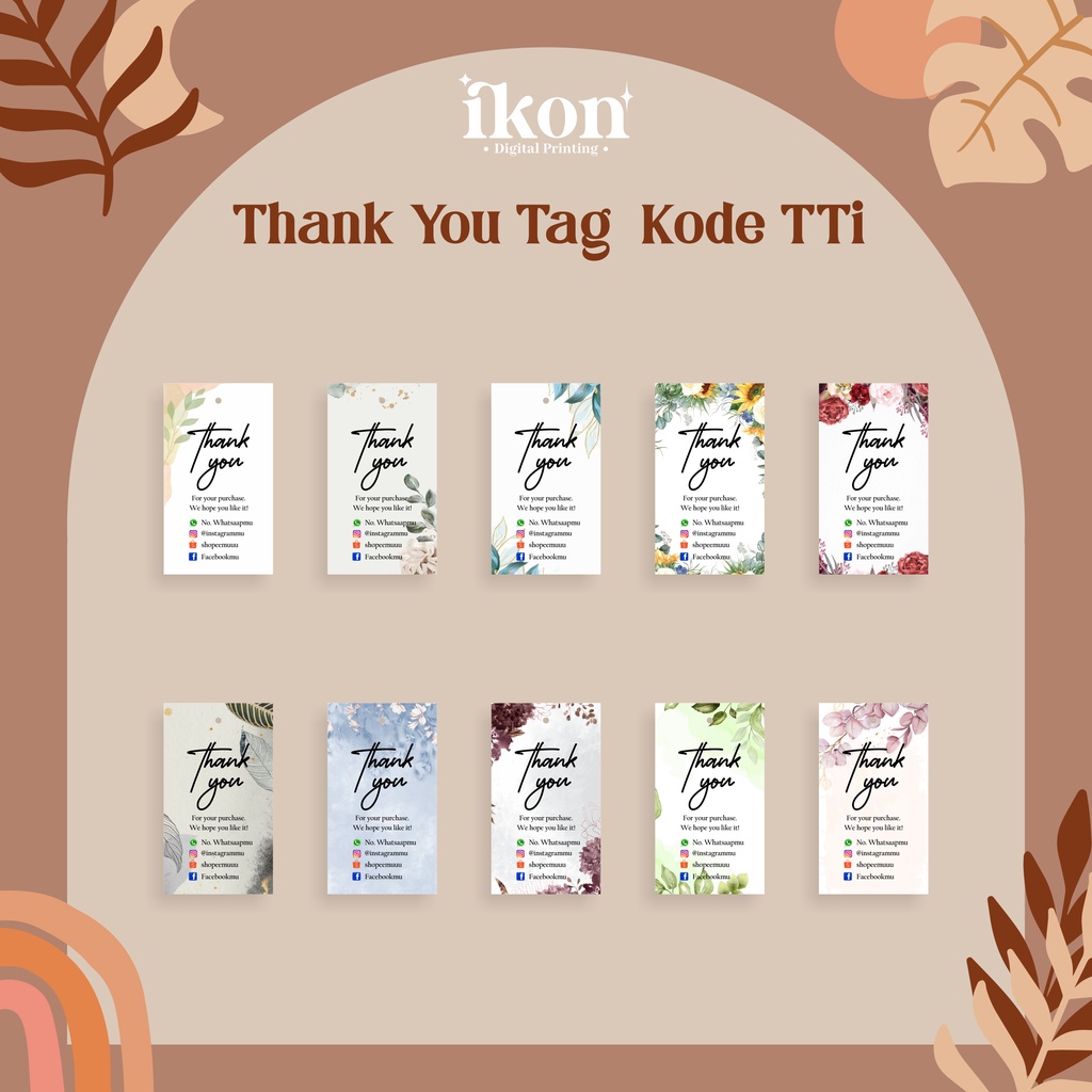 Jual THANK YOU TAG BATCH 1 (TAG UCAPAN/ KARTU UCAPAN BISA DITULIS ...