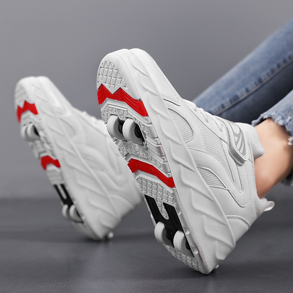 Jual Sepatu Roda 2 Heelys Helis Lampu LED Menyala Charge antara New ...