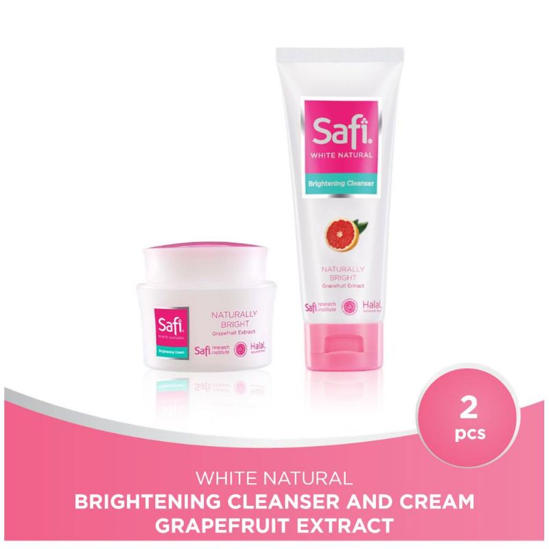 Jual Safi White Natural Grapefruit Cleanser 50gr + cream 20gr (KEMASAN ...
