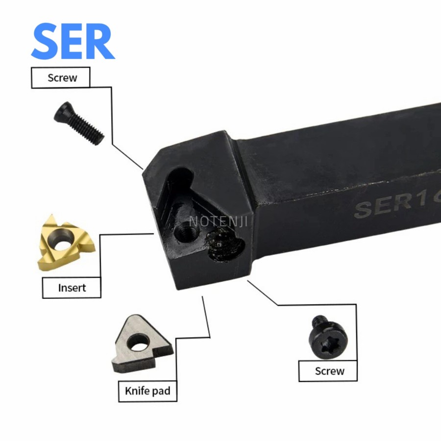 Jual Ser SER1616H16 holder ulir bubut luar 16 x 16mm insert 16er er16 ...