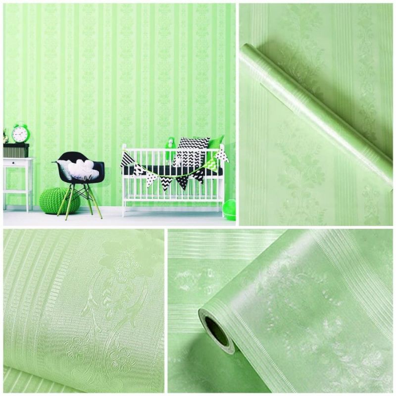 Jual Wallpaper Dinding Polos Sticker Dinding Polos Hijau Bertekstur ...