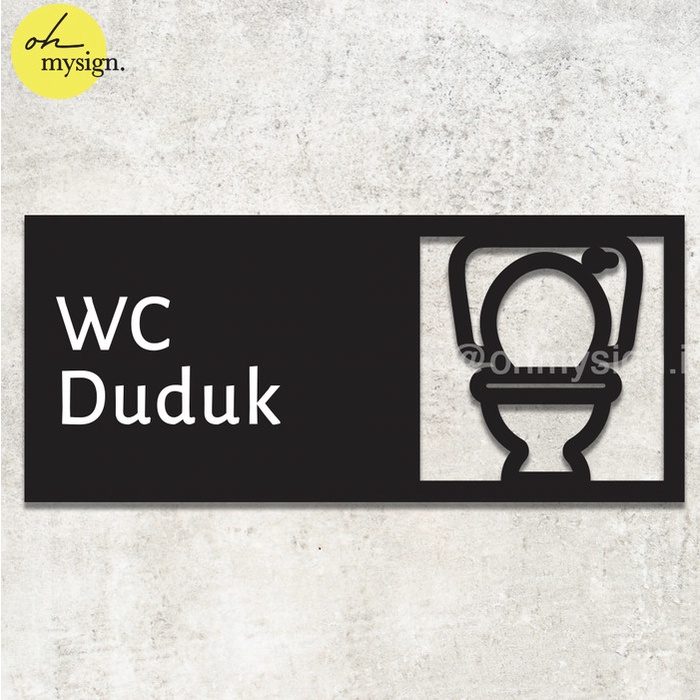 Jual Terlaris Sign WC Duduk Closet Akrilik | Acrylic Sign Modern | Sign ...