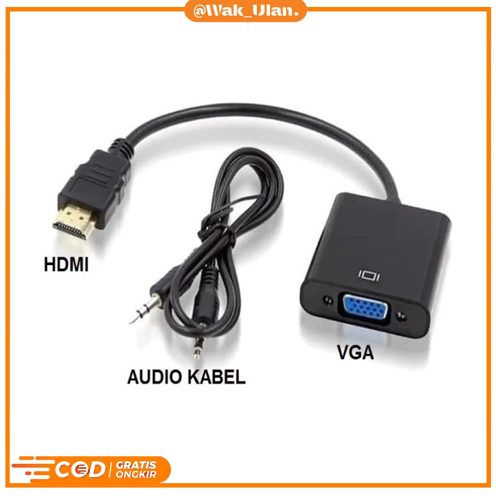 Jual Kabel Connector Conector Konektor Converter Konverter Kabel Hdmi To Vga Plus Kabel Audio ...