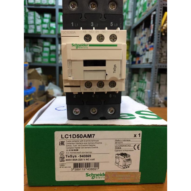 Jual Kontaktor Schneider LC1D50AM7 LC1D50M7 220V Original | Shopee ...