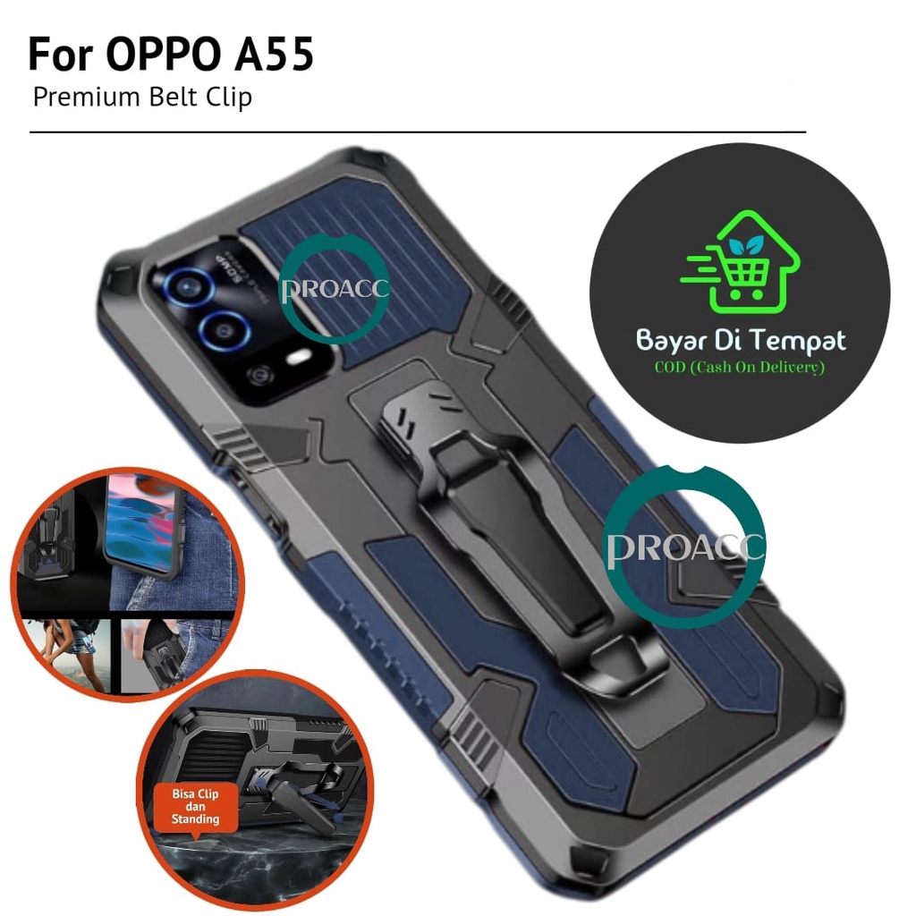 Jual CASE HP KICKSTANDING CLIP FOR OPPO A55 CASING HP ROBOT CASE ARMOR ...