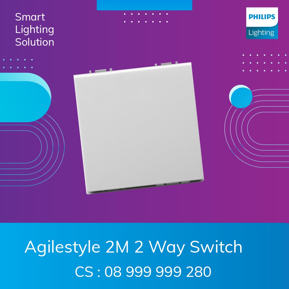 Jual Philips Agilestyle 2 Modular Size 2 Way Switch , Saklar Lampu ...