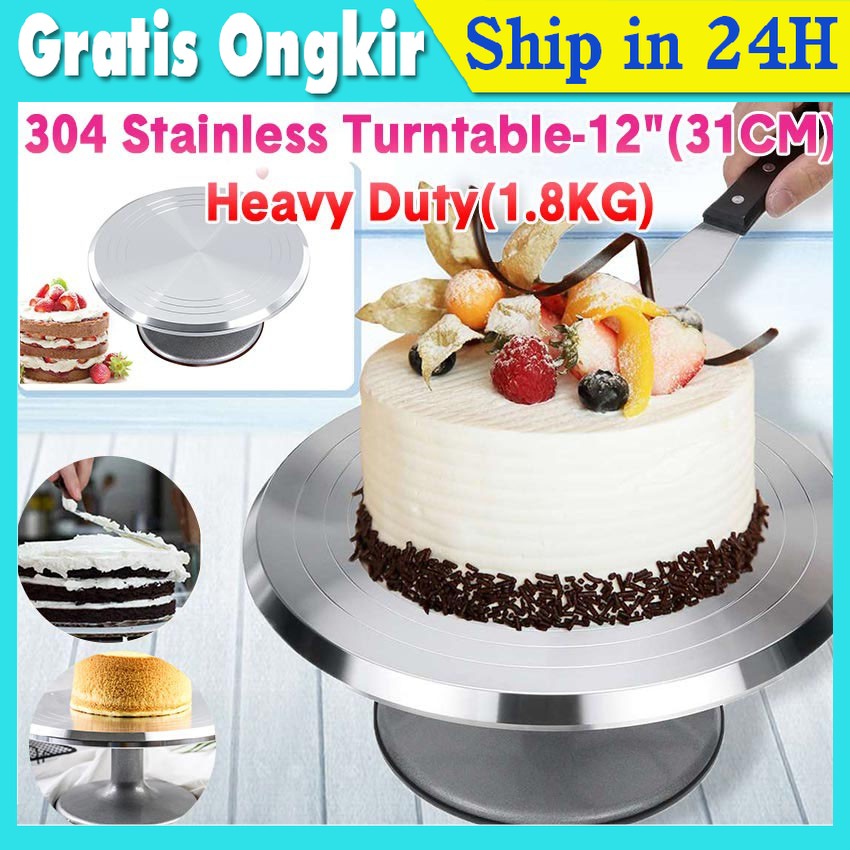 Jual Aluminum Meja Putar Penghias kue / Baki Cake Tray Maspion Lazy ...