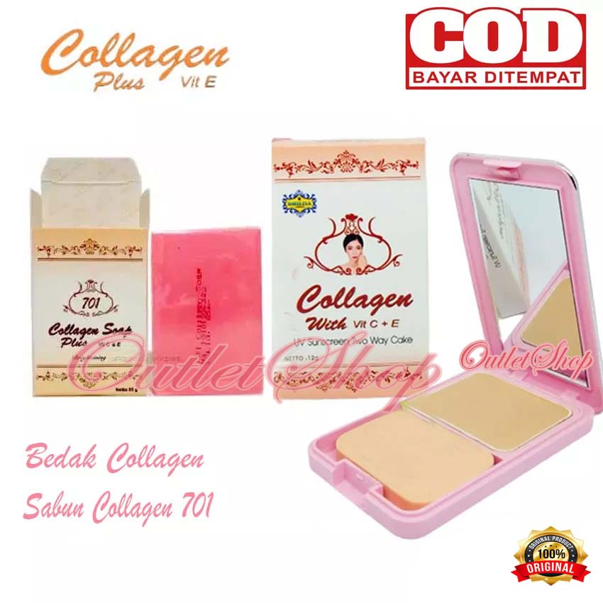 Jual Bedak Collagen Two Way Cake With Vit C & E Original 12 gr Plus ...