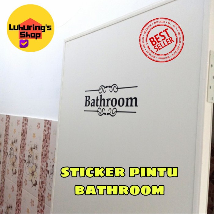 Jual Stiker Pintu Kamar Mandi Bathroom Sticker Dekorasi toilet | Shopee ...