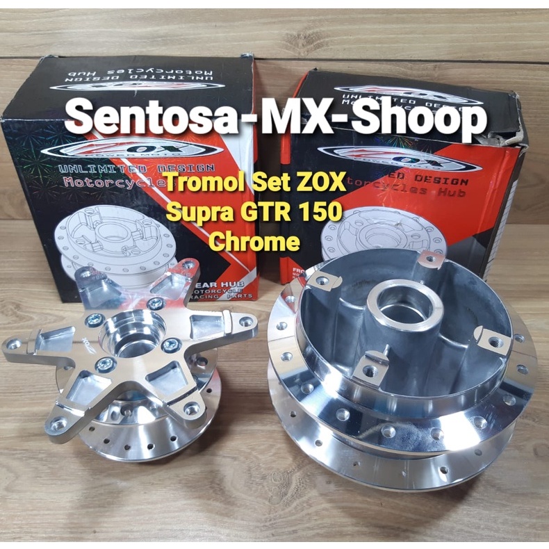 Jual TROMOL SET ZOX SUPRA GTR DEPAN BELAKANG WARNA CHROME PEMASANGAN ...