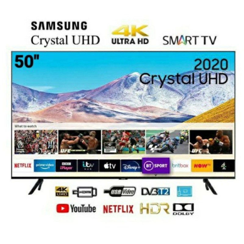 Jual Samsung SMART LED TV 43 inch Crystal UHd 4K - 43TU8000 NEW 2020 RESMI | Shopee Indonesia