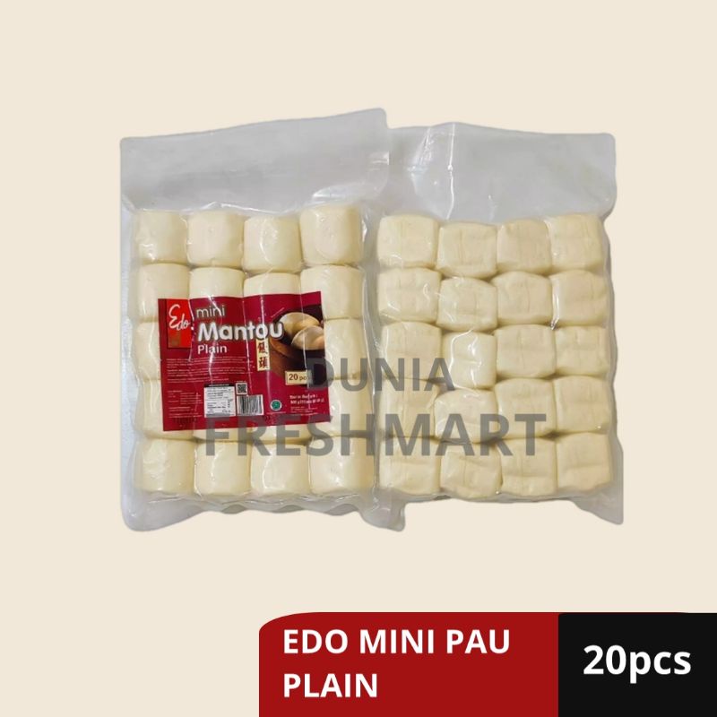 Jual Edo Mini Mantou Plain 360 gram (isi 20) mantau plain pao pau ...