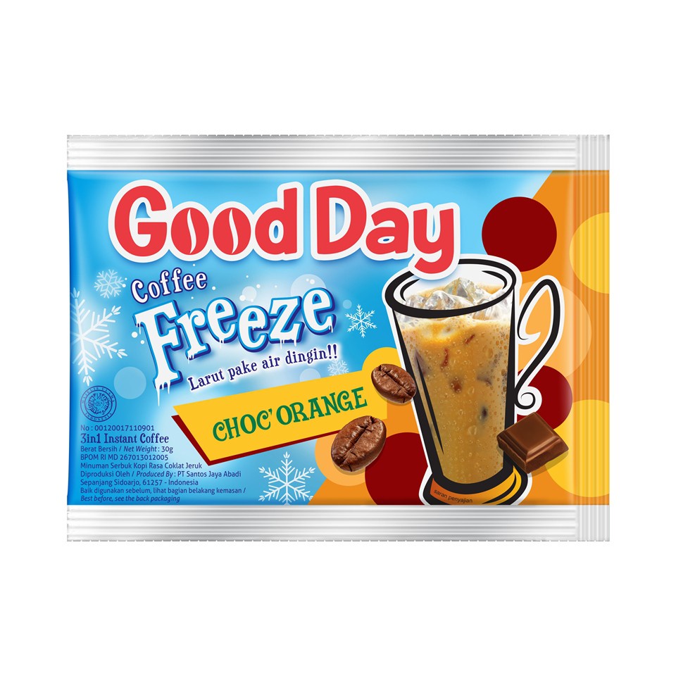 Jual GOOD DAY Coffee Freeze Choc'O'Range 1 Pack (10 x 30 gr) | Shopee ...