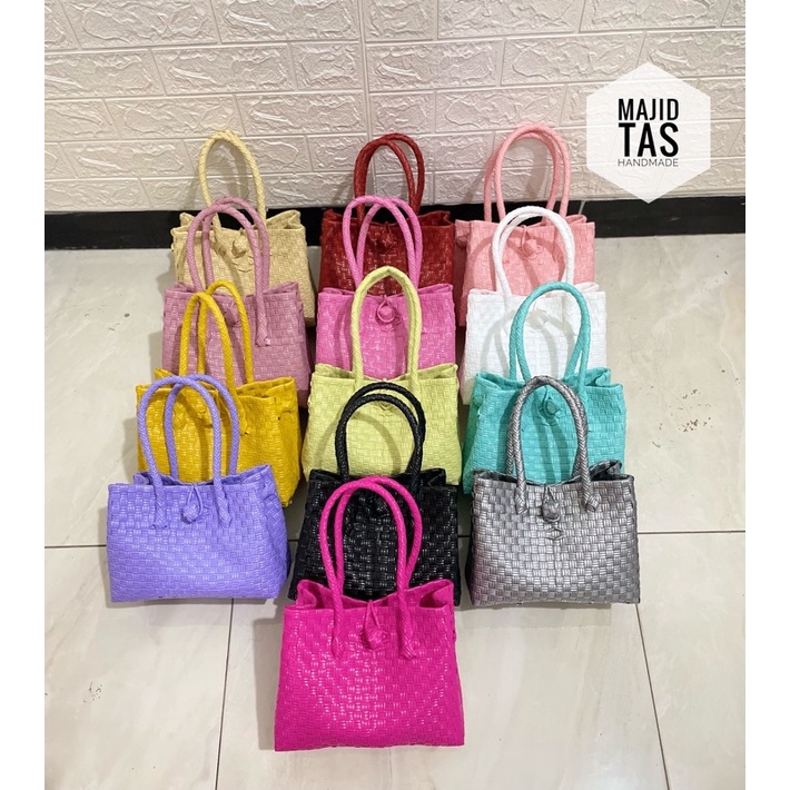 Jual Tas Anyaman Kecil Petty S POLOS Muat Beban 1kg Premium Tas Plastik ...