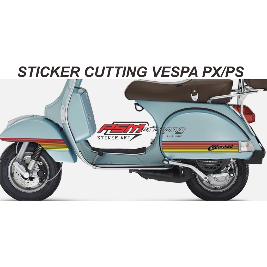 Jual STICKER LIST MOTOR VESPA P150XE STICKER VESPA STICKER CUTTING ...