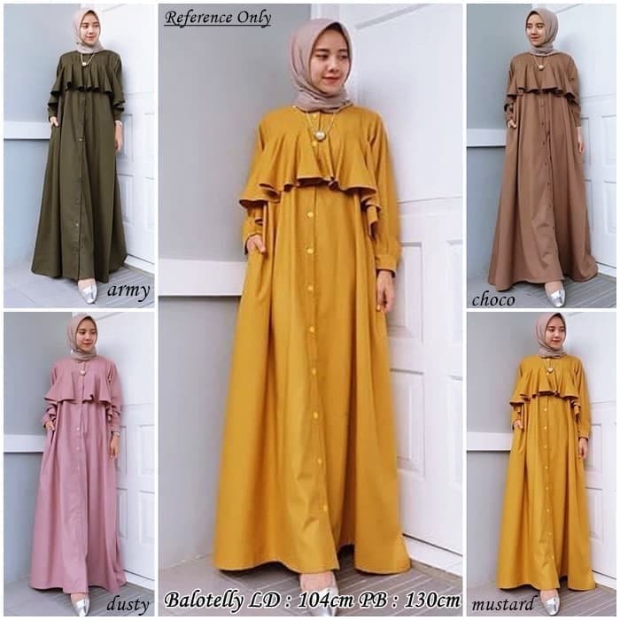 Jual AIRA DRESS BALOTELLI - Gamis Cape Dada Maxi Mayung balotelly ...