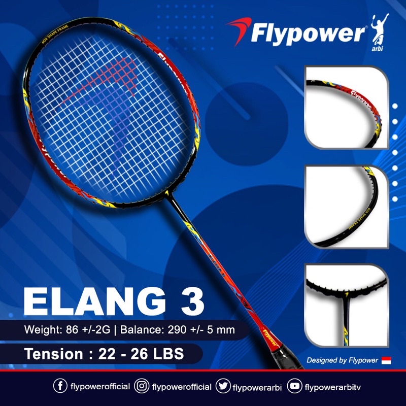 Jual ORIGINAL RAKET FLYPOWER ELANG GERHANA CENDRAWASIH | Shopee Indonesia